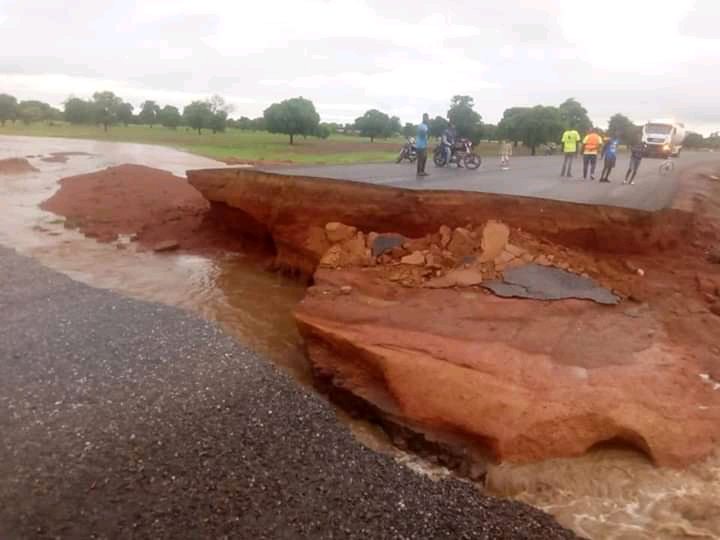 Nandom: Heavy Rain Destroys Major Road